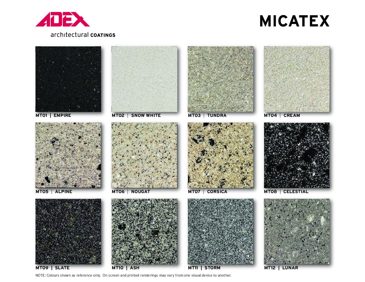 Micatex Colour Chart EN v2025 Adex Micatex Colour Chart EN v2025 Adex