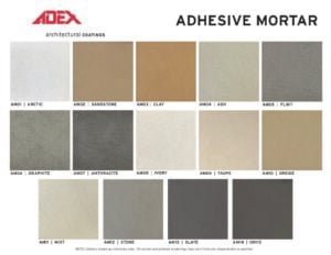 Adhesive Mortar 2026 Colour chart - EN - Adex